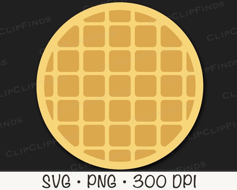 Waffle SVG Round Waffle Simple Flat Waffle PNG Waffle Clip - Etsy