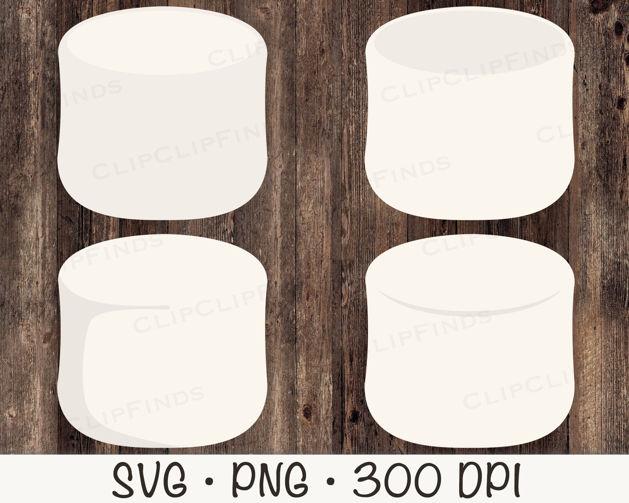 Marshmallow SVG PNG Clipart Instant Digital Download - Etsy Canada