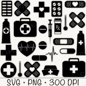 Medical Icons SVG, Healthcare SVG, Medical PNG, Doctor, Clinic, Nurse ...