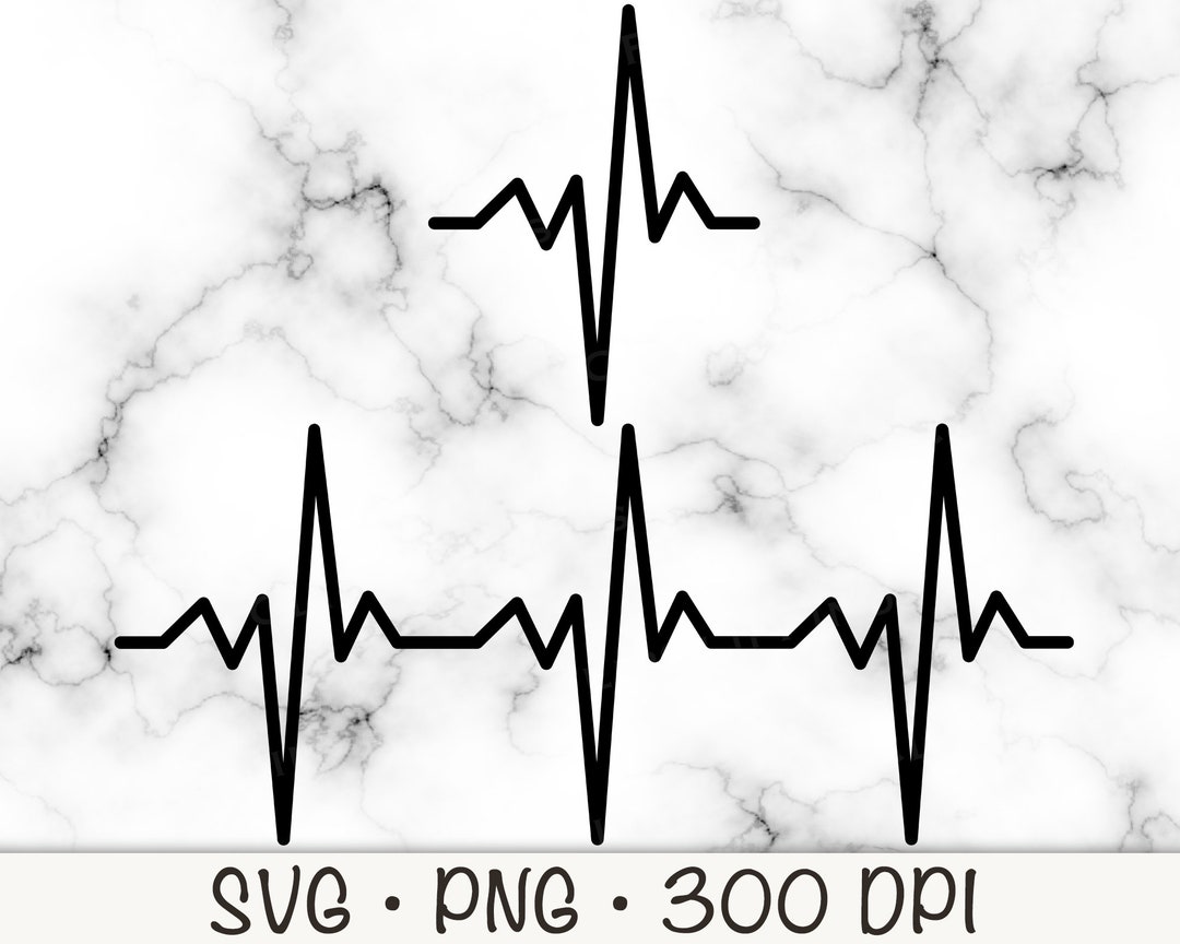 Heart Beat SVG Vector File and PNG Transparent Background Clip Art ...