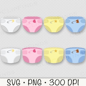Diapers SVG, Diapers PNG Clipart, Blue Diaper, Pink Diaper, Yellow ...