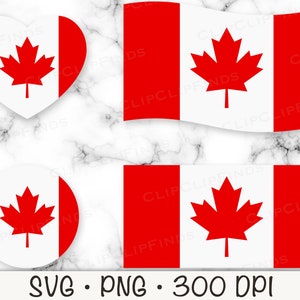 Canadian Flag SVG, Canadian Flag Circle, Canadian Flag Heart, Vector ...