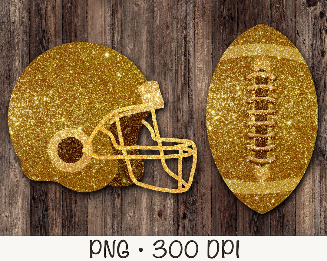 Gold Glitter Football and Helmet PNG Transparent Background - Etsy UK