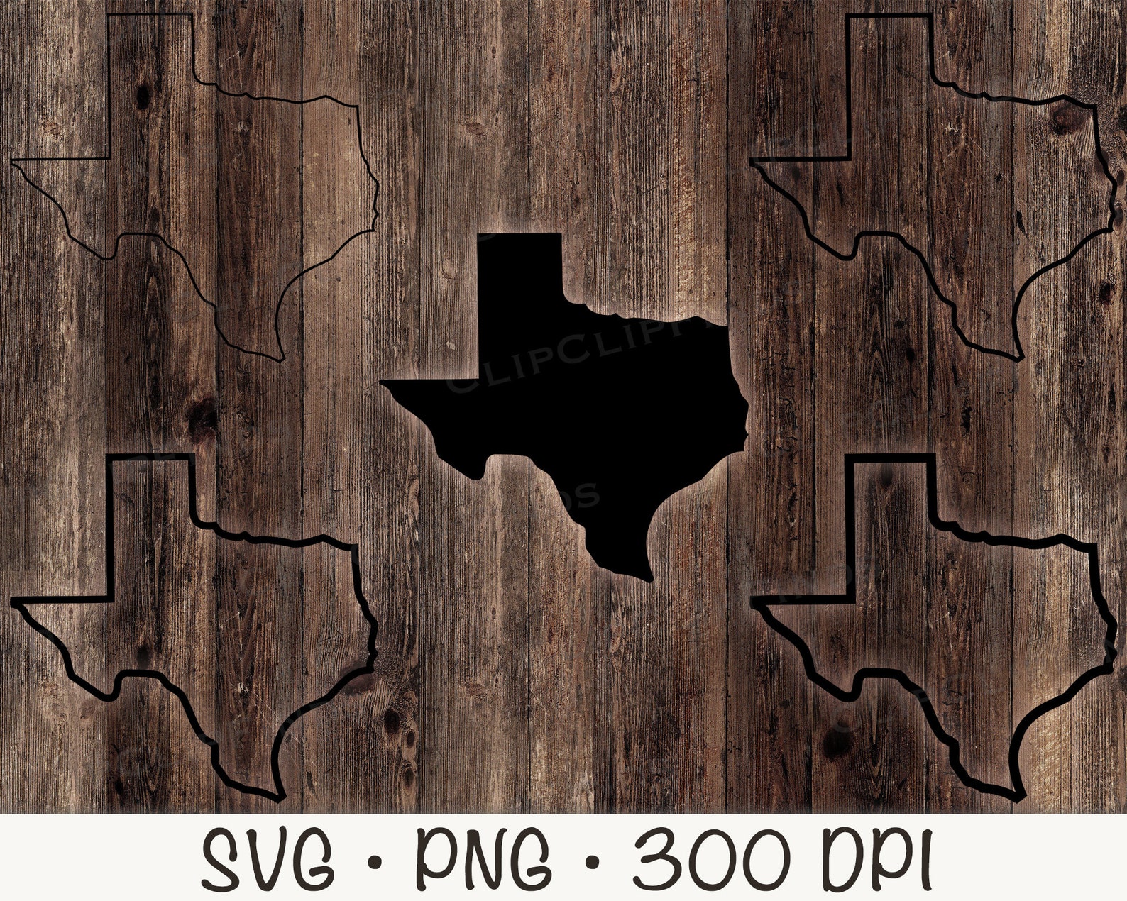 Texas State Outline SVG: Vector Cut File, Transparent PNG (digital ...
