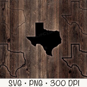 Texas State Outline SVG: Vector Cut File, Transparent PNG (digital ...