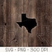 Texas State Outline SVG: Vector Cut File, Transparent PNG (digital ...