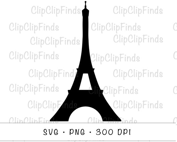 Eiffel Tower SVG Vector Cut File and PNG Transparent | Etsy