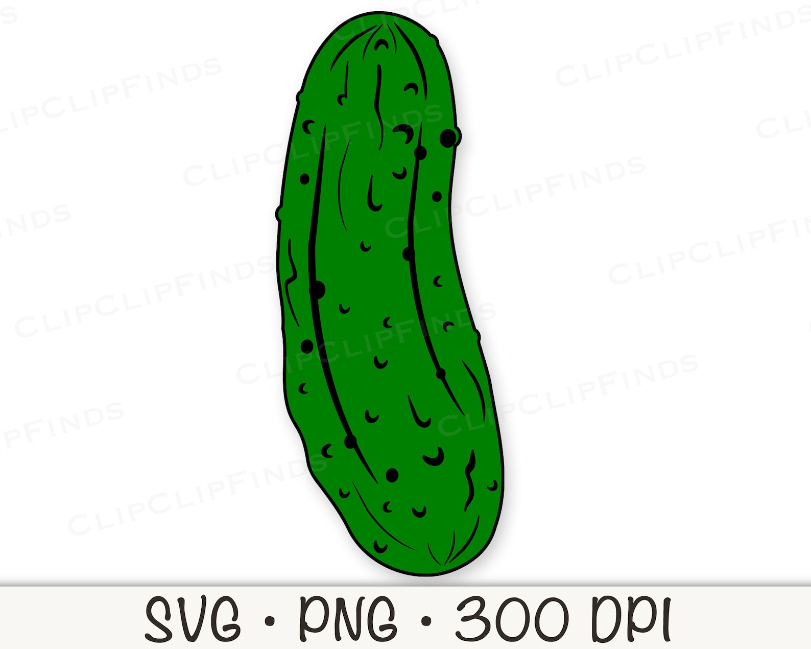 Pickle SVG Vector Cut File and PNG Transparent Background Clip - Etsy