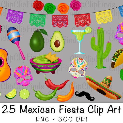 Mexican Clip Art Mexican Fiesta Clip Art Bundle Cinco De - Etsy Canada
