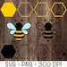 Bee SVG, Bee PNG, Bee Clipart, Honey Comb, Bee Bundle Pack, Honey Bee ...