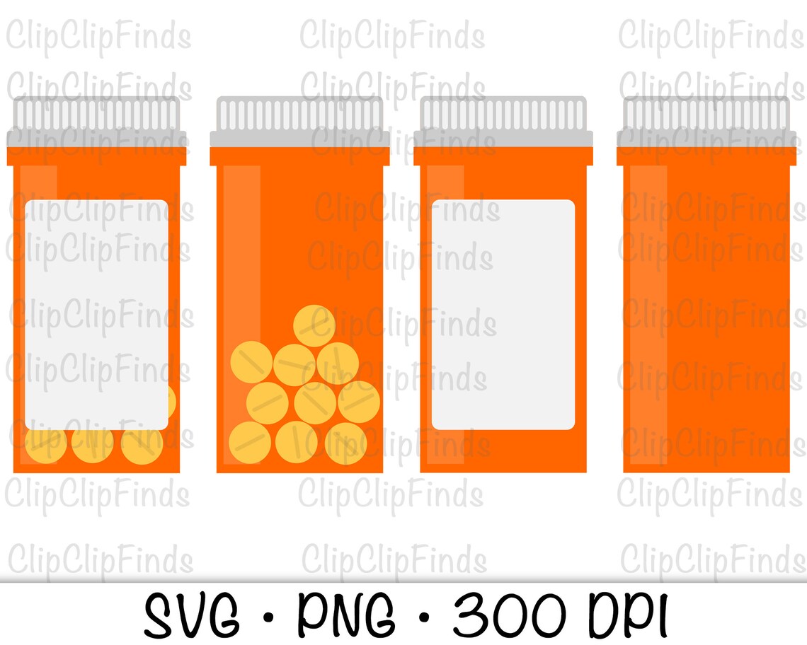 Medicine Bottle Bundle Prescription Bottle SVG PNG - Etsy