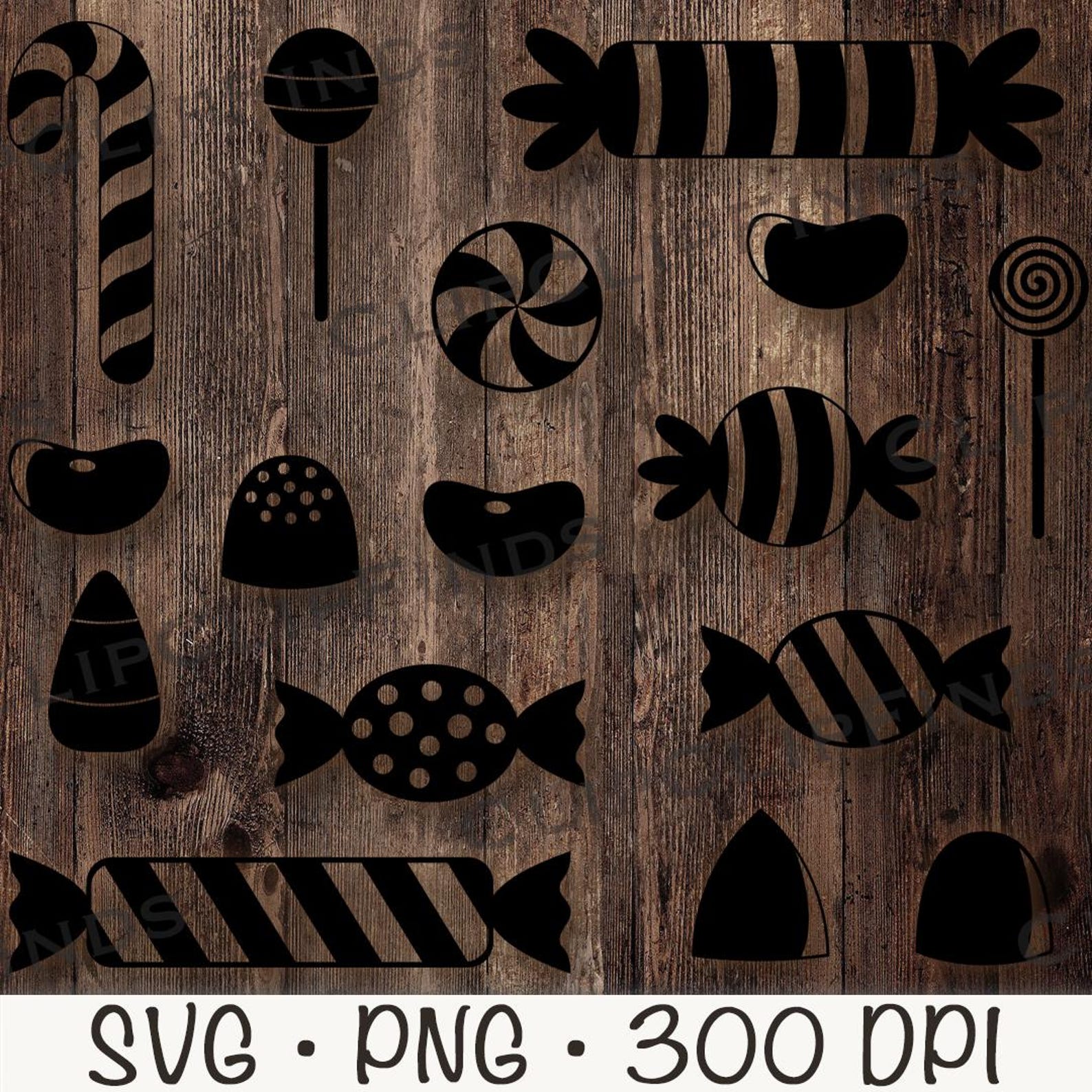 Candy SVG, Candy PNG, Candy SVG Bundle, Candy Silhouette, Candy Cane ...