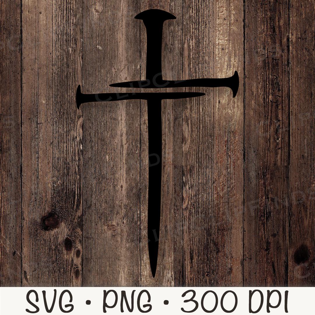 Nail Cross SVG PNG: Easter Faith Silhouette (digital Download) - Etsy