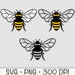Bee SVG, Bee PNG, Bee Clipart, Honey Bee, Bee Bundle Pack, Bee Graphics ...