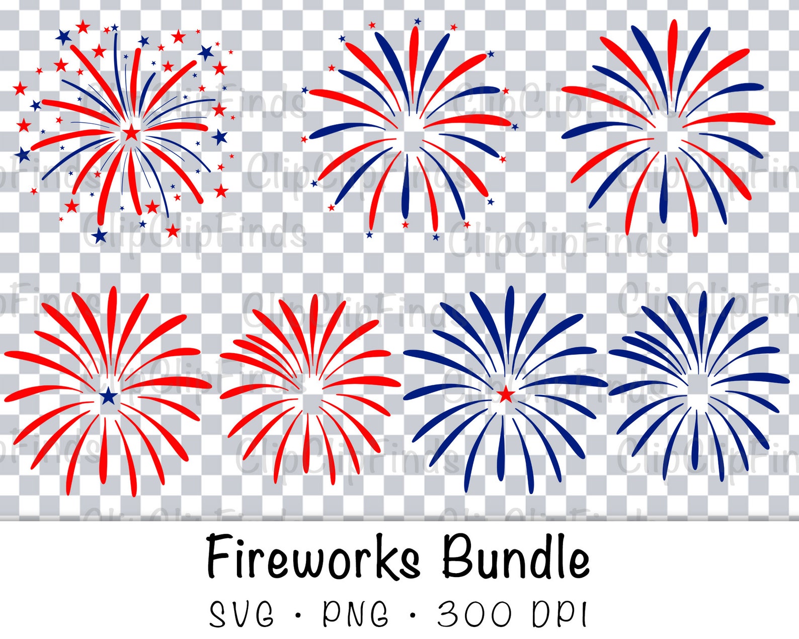 4th of July Fireworks Bundle Firecrackers SVG Vector Cut | Etsy