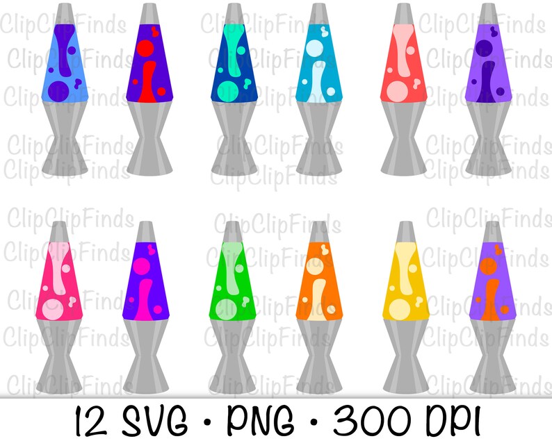 Lava Lamp SVG PNG Clip Art Instant Digital Download - Etsy