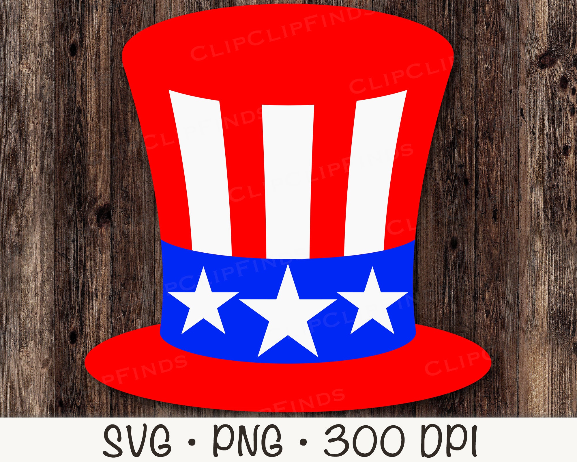 Uncle Sam Hat Patriotic Hat July 4th SVG Vector Cut File - Etsy
