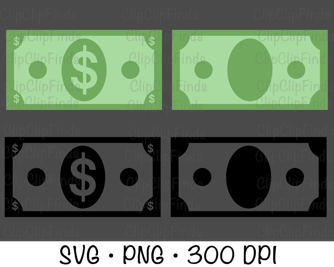 Money Bill Cash Money Outline Dinero SVG Vector Cut File - Etsy