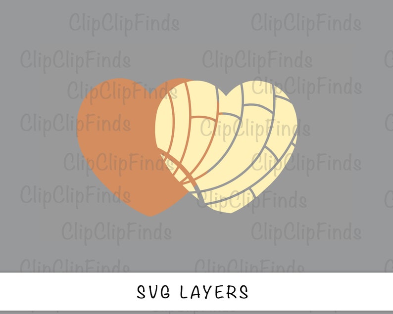 Heart Concha Bread Bundle SVG Vector Cut File and PNG - Etsy México
