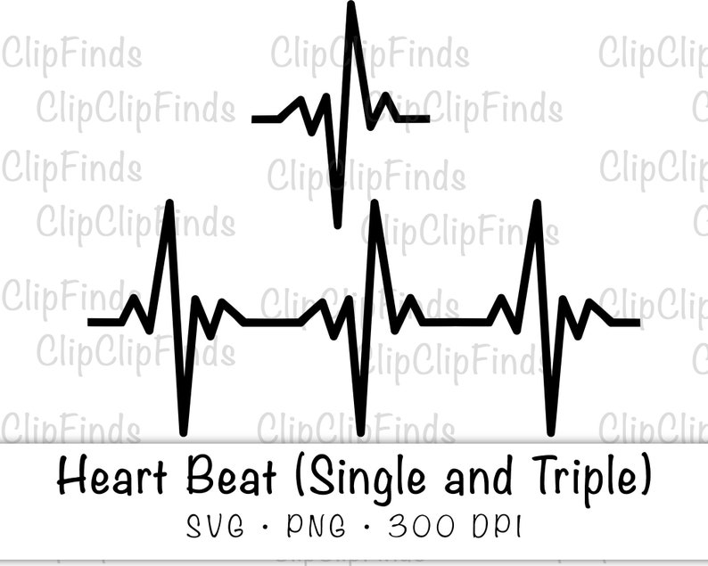 Heart Beat SVG Vector File and PNG Transparent Background Clip - Etsy