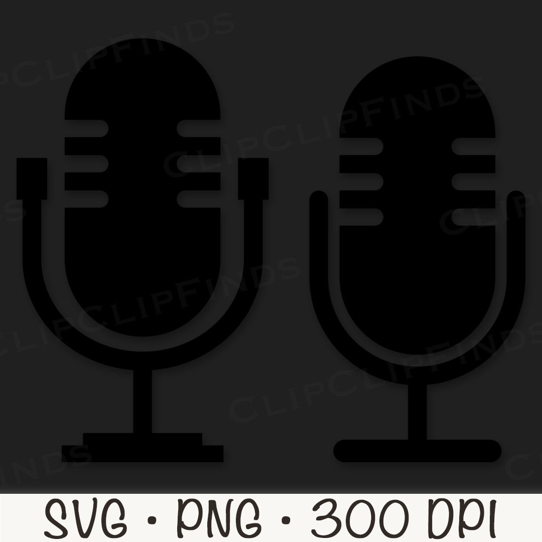 Vintage Microphone SVG, Microphone PNG, Microphone Silhouette ...