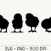 Baby Chick Silhouette SVG Vector Cut File and PNG Transparent ...