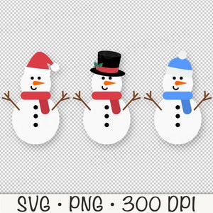 Snowman Snowman With Hat Snowman SVG Snowman PNG Snowman - Etsy