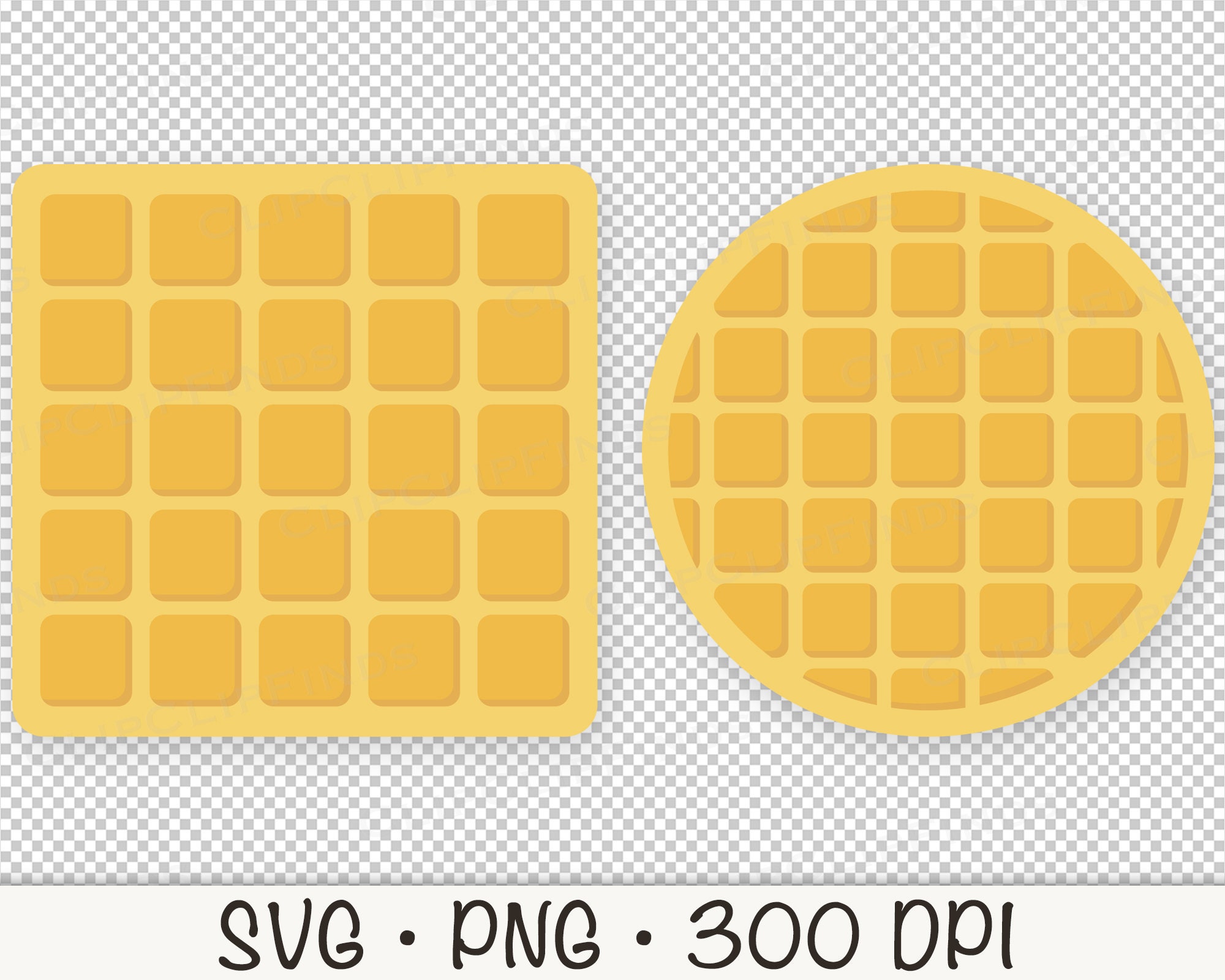 Waffles Round Waffle Square Waffle Waffle SVG PNG Clip - Etsy Australia