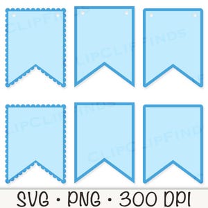 Scalloped Bunting SVG, Bunting Banner SVG, Garland PNG, Double Layered ...