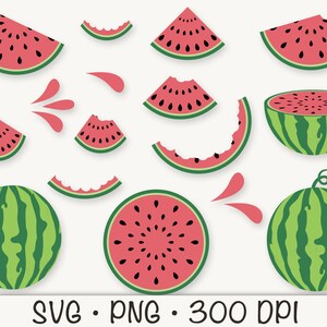 Watermelon SVG, Watermelon Clipart, Bitten Watermelon, Watermelon Slice ...