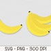 Banana SVG, Bunch of Bananas, Banana Clipart, Banana PNG, Single Banana ...
