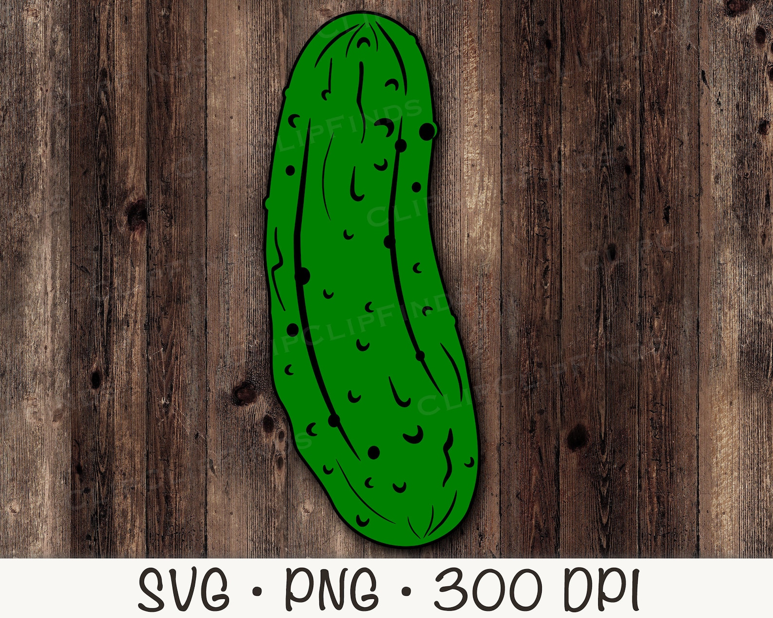 Pickle SVG Vector Cut File and PNG Transparent Background Clip - Etsy