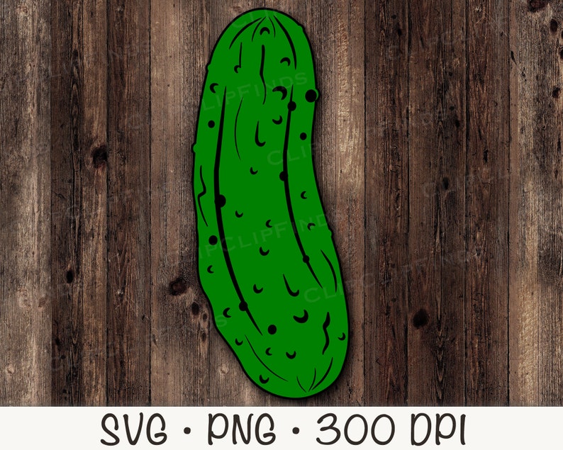 Pickle SVG Vector Cut File and PNG Transparent Background Clip - Etsy