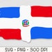 Dominican Republic Flag Drawing SVG Vector Cut File and PNG - Etsy