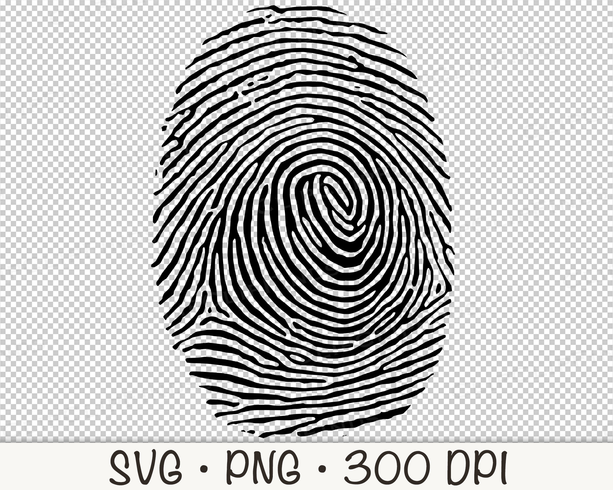 Fingerprint SVG and PNG Transparent Background Clip Art - Etsy