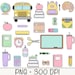 Cute School Supplies Clipart, Pastel School Classroom PNG, Glue ...