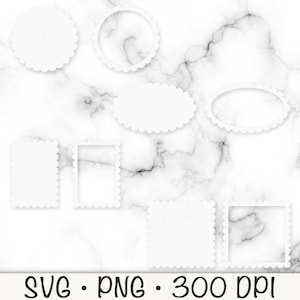 Scalloped Shapes SVG, Scalloped Shapes PNG, Circle, Square, Oval ...