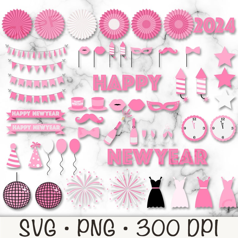New Year Clip Art - Etsy