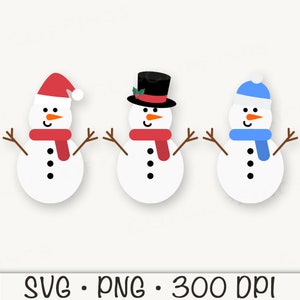 Snowman Snowman With Hat Snowman SVG Snowman PNG Snowman - Etsy