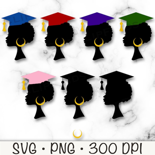 Graduation Black Girl Png - Etsy