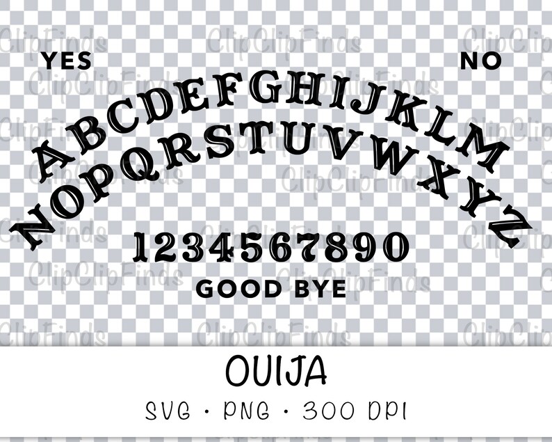 Ouija Board SVG Vector File and PNG Transparent Background - Etsy UK