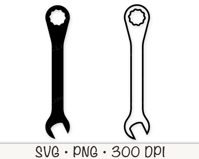Wrench SVG Wrench Tool PNG Combination Wrench Hand Tool - Etsy
