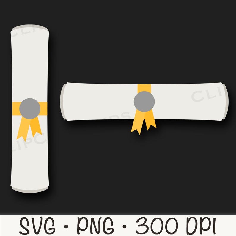 Graduation Certificate SVG, Graduation Diploma PNG, Graduation Clipart ...