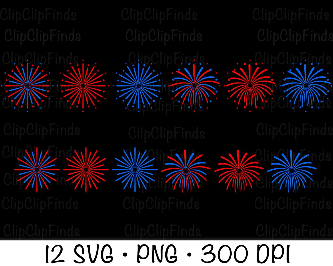 4th of July Fireworks Bundle Firecrackers SVG Vector Cut - Etsy