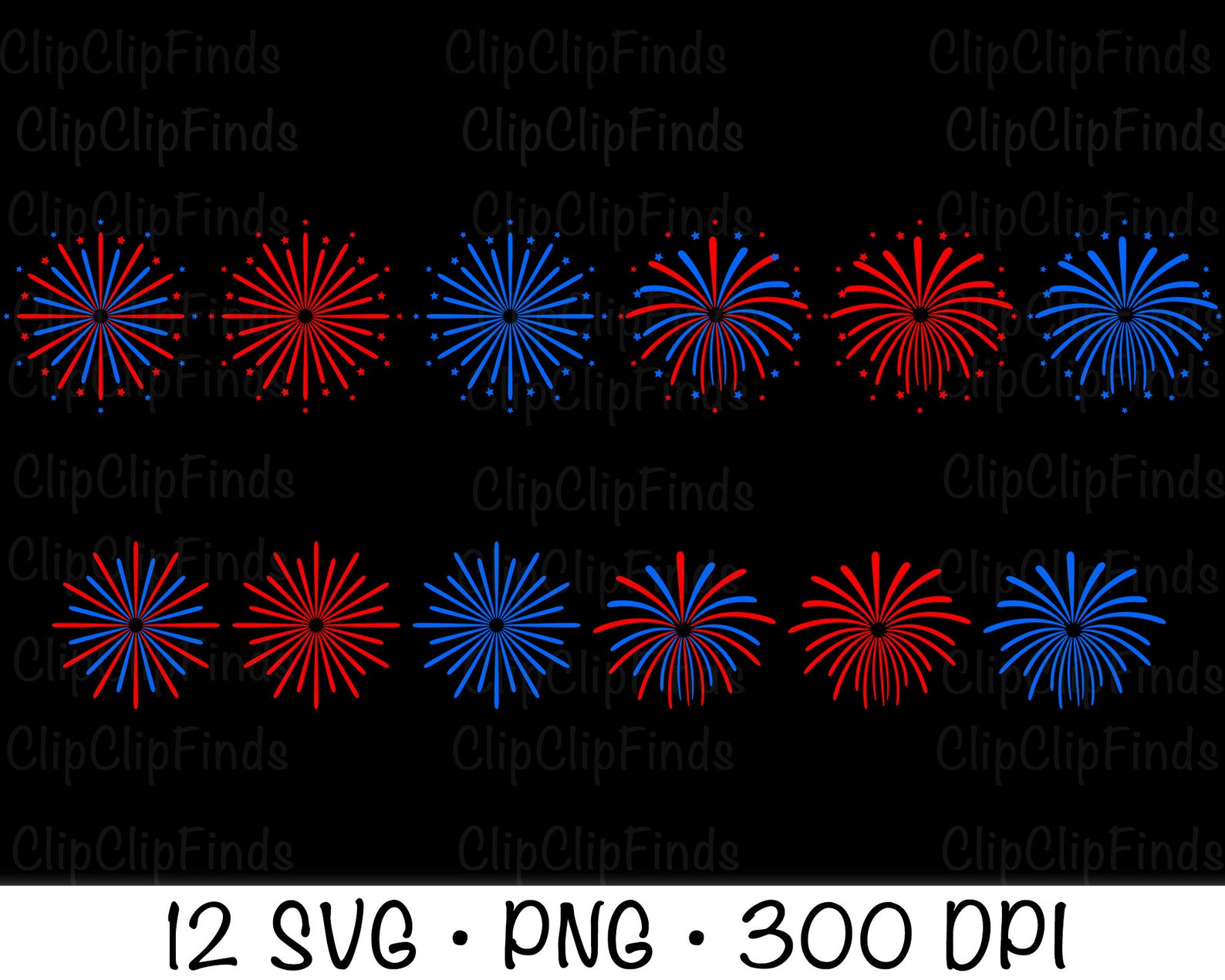 4th of July Fireworks Bundle Firecrackers SVG Vector Cut - Etsy