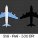 Airplane Airplane SVG Airplane PNG Plane Clip Art Blue - Etsy