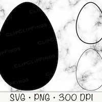 Egg Outline SVG, Simple Egg PNG, Easter Egg Line Art SVG for Cricut ...