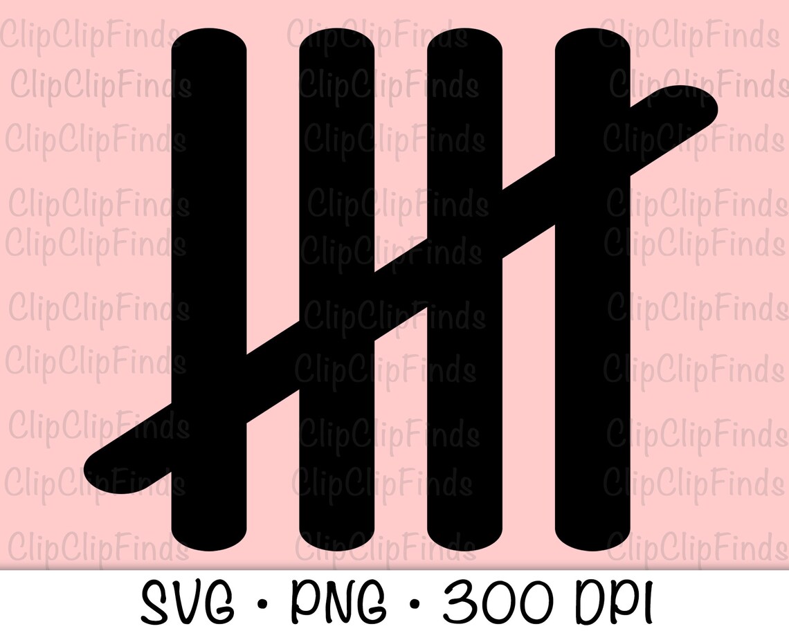 Tally Mark Counting System Tally Count SVG PNG Clip Art - Etsy