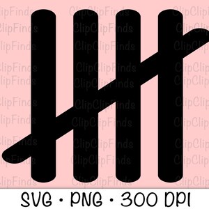 Tally Mark Counting System Tally Count SVG PNG Clip Art - Etsy