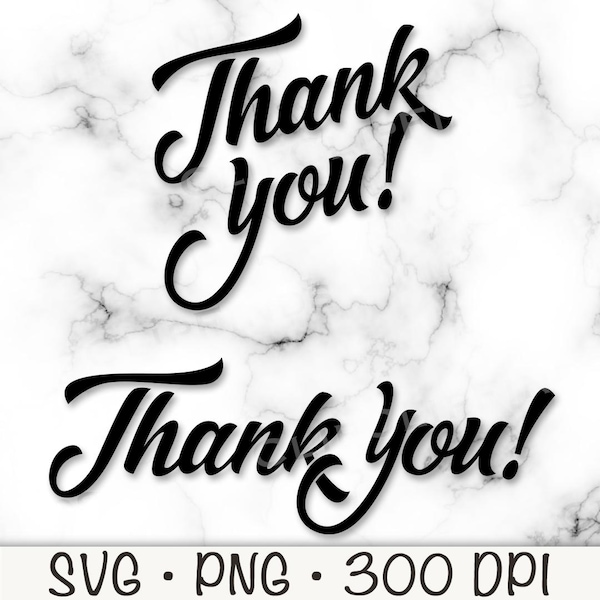 Thank You Cursive Font - Etsy